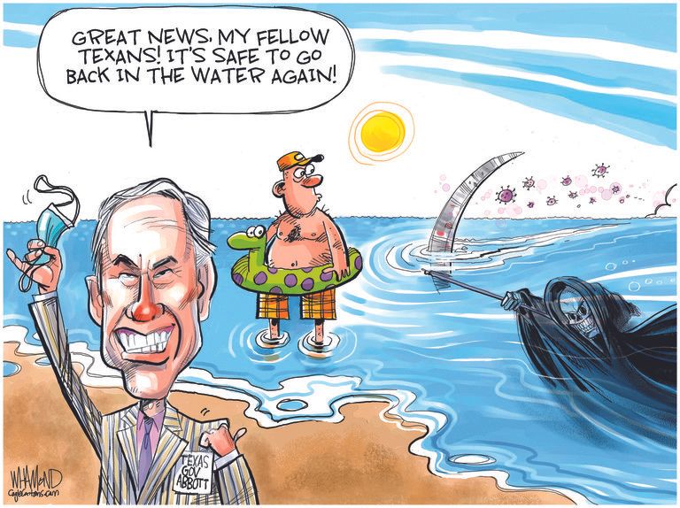 Editorial Cartoon U.S. texas abbott covid mask mandate | The Week