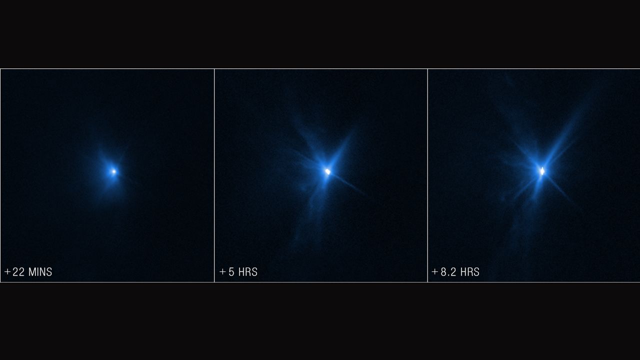 DART impact seen through the eyes of Webb and Hubble | Space