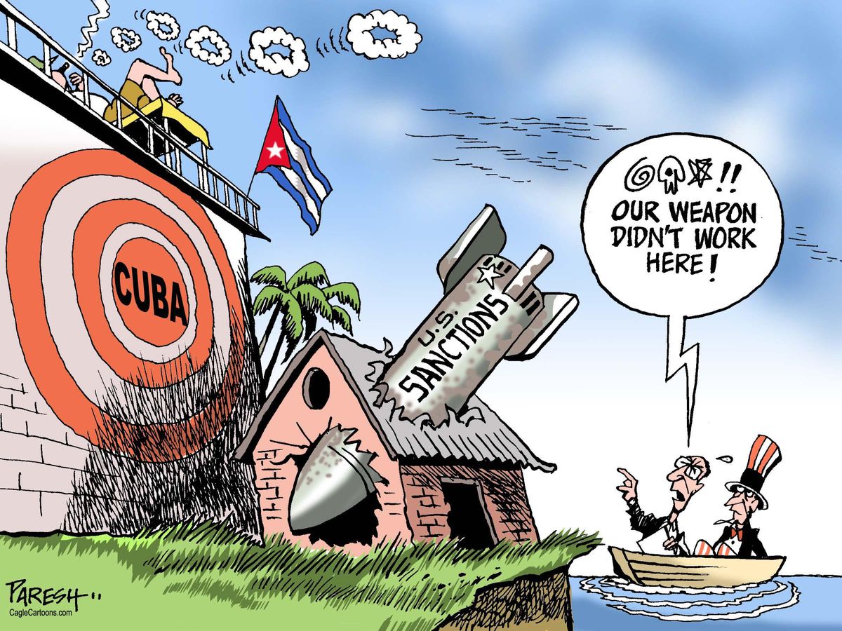 Political cartoon U.S. Cuba Sanctions world | The Week