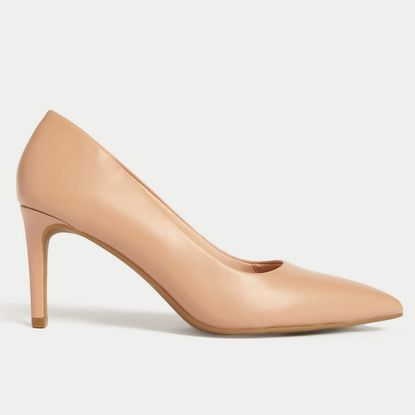 Princess Beatrice’s mauve floral dress and neutral stilettos | Woman & Home