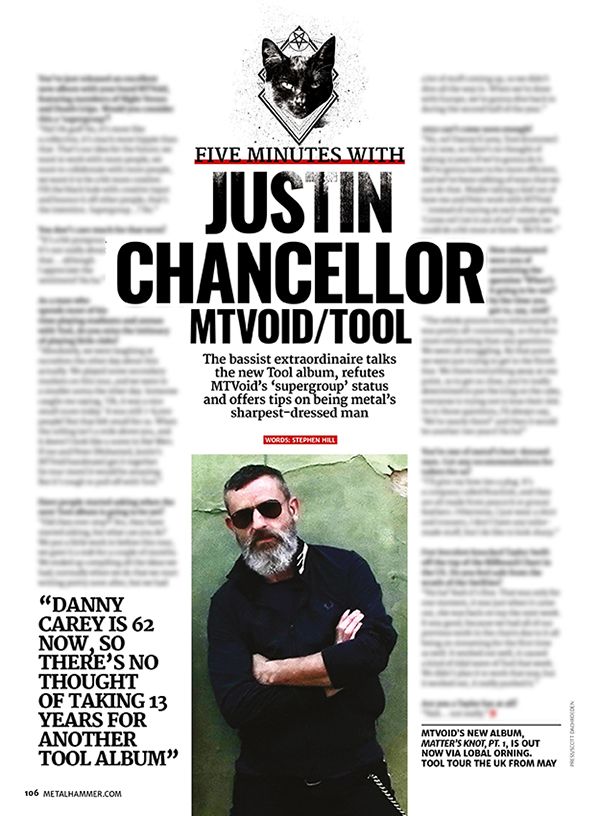 Justin Chancellor offers promising update on new Tool album | Louder