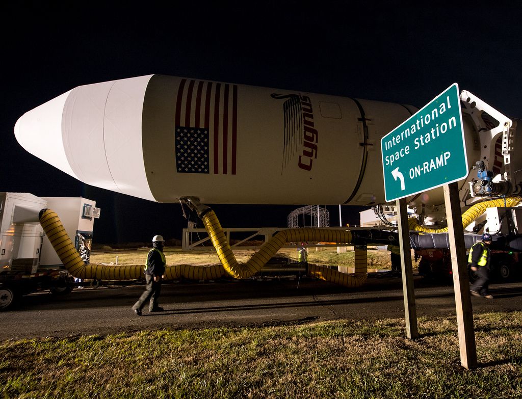 Private Cygnus Cargo Ship Launching Delivery Mission to Space Station ...