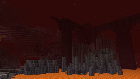 Minecraft Nether Update showcase: The new basalt delta biome is dark ...