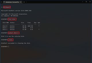 How to use DiskPart to clean and format drive not working on Windows 10 ...