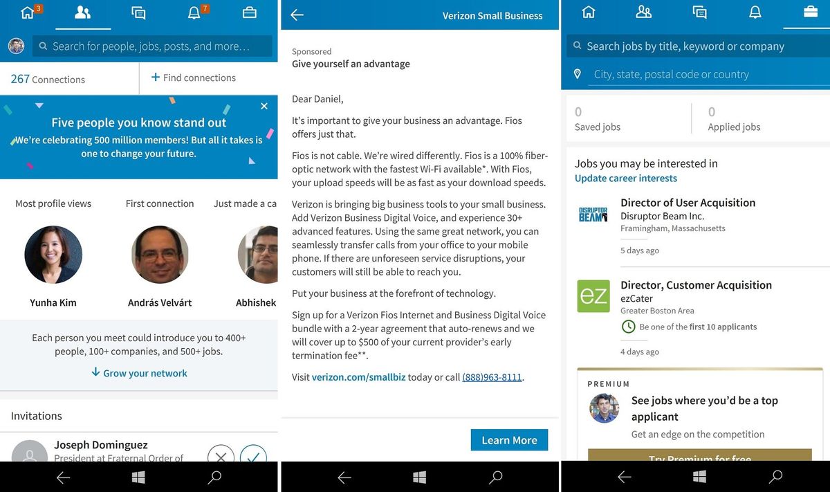 LinkedIn's new app for Windows 10 can be 'side loaded' for Mobile ...