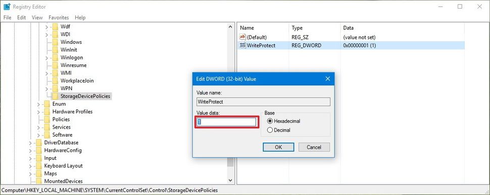 How to enable write protection for USB devices on Windows 10 | Windows ...