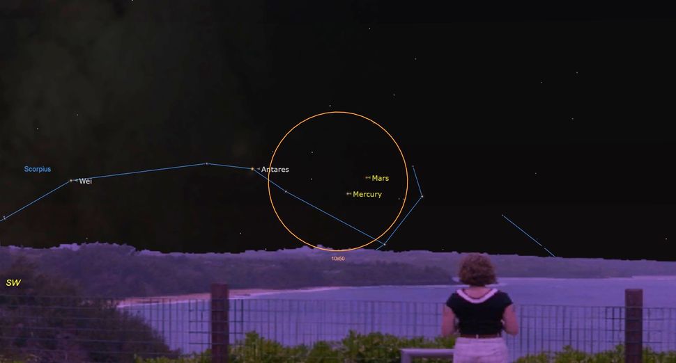 See Mars and Mercury shine in the glow of the setting sun on Nov. 12 ...