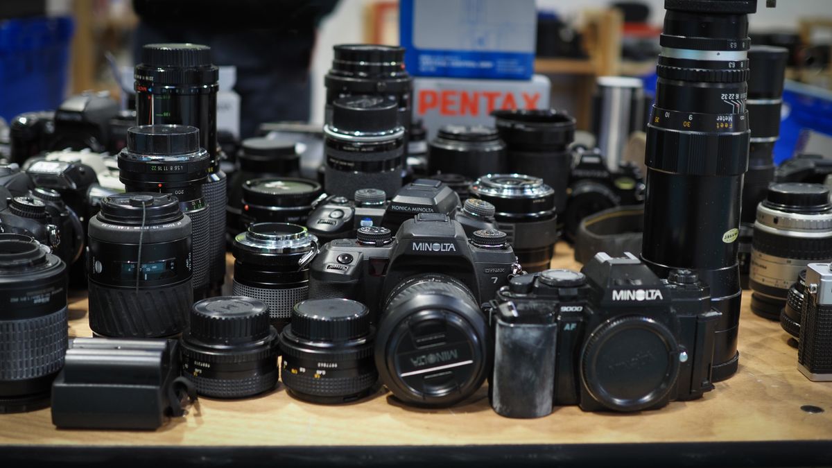 Aladdin's Cave of cameras! Large format, film SLRs, vintage lenses and ...