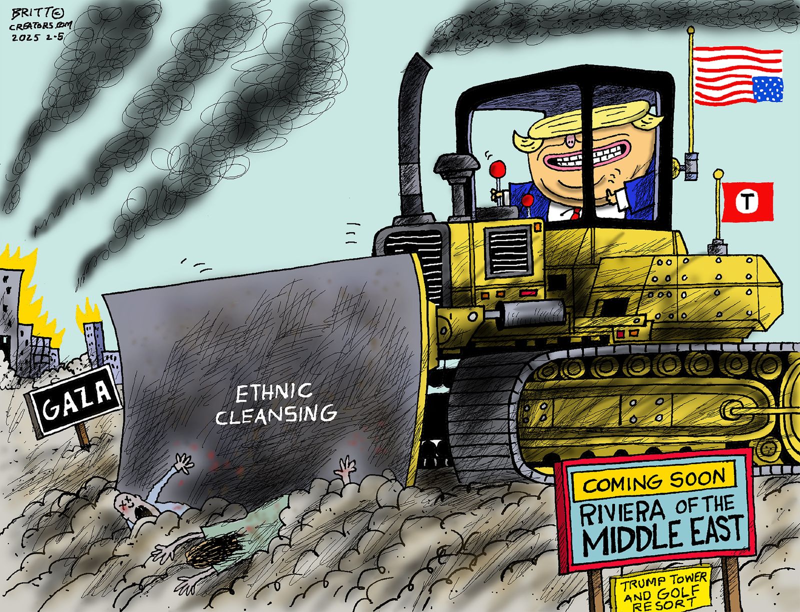 5 preposterously funny cartoons about Trump's plan for the Gaza Riviera ...