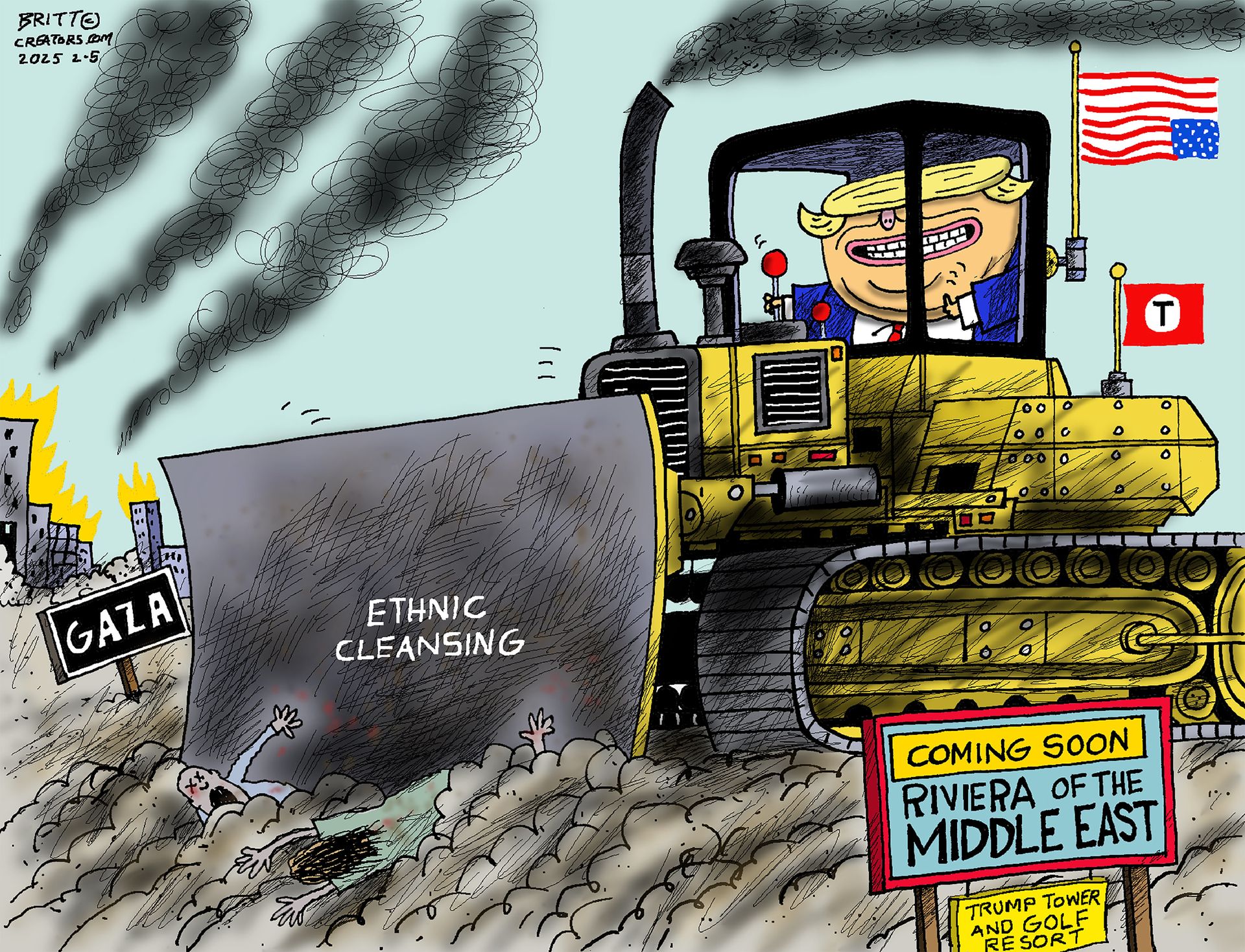 5 preposterously funny cartoons about Trump's plan for the Gaza Riviera ...
