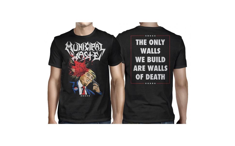 New Municipal Waste shirt shows Donald Trump blowing his brains out ...