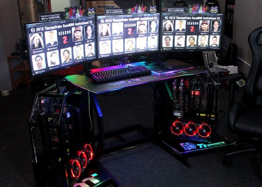 Build of the Week: two PCs and four monitors in one desk | PC Gamer