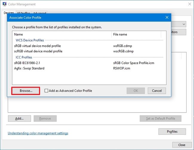How to find the correct monitor color profile on Windows 10 | Windows ...