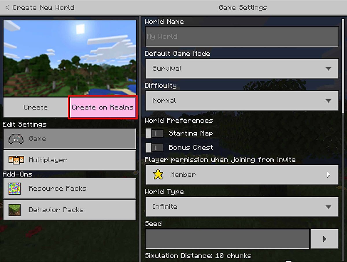 How to set up and manage a Realm in Minecraft Bedrock Edition | Windows ...