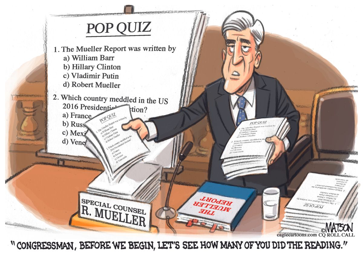 Political Cartoon Pop Quiz Congress Reading Mueller | The Week