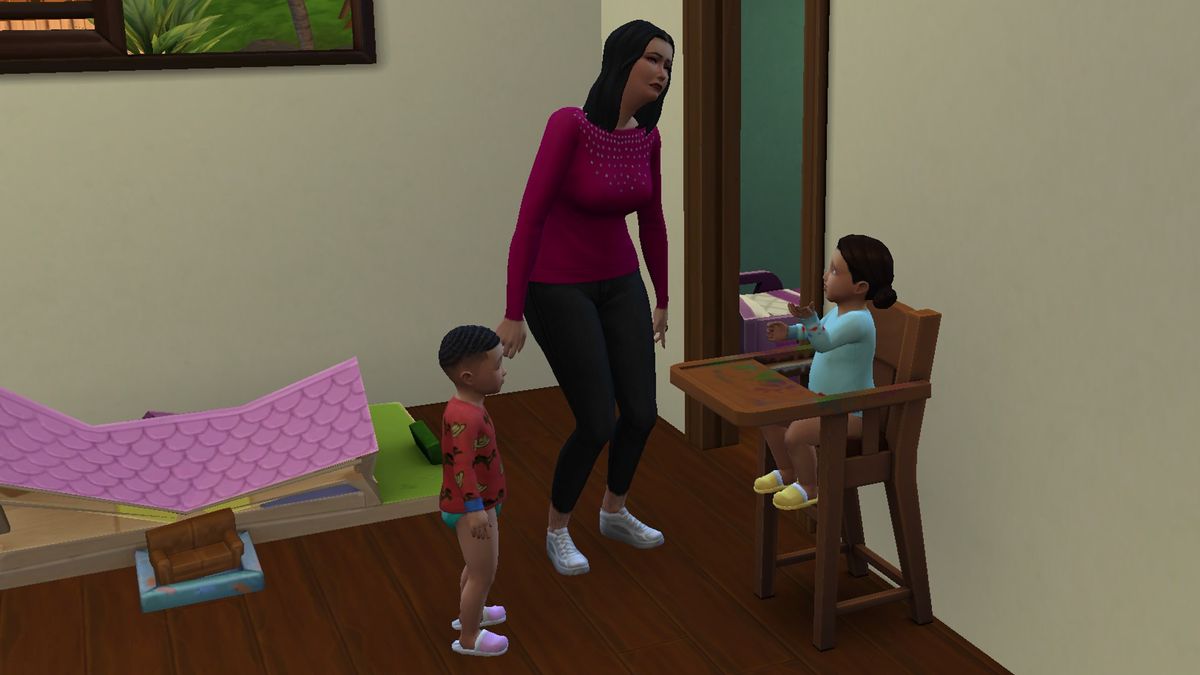 I tried the 100 infants challenge in The Sims 4 and it's made me scared ...