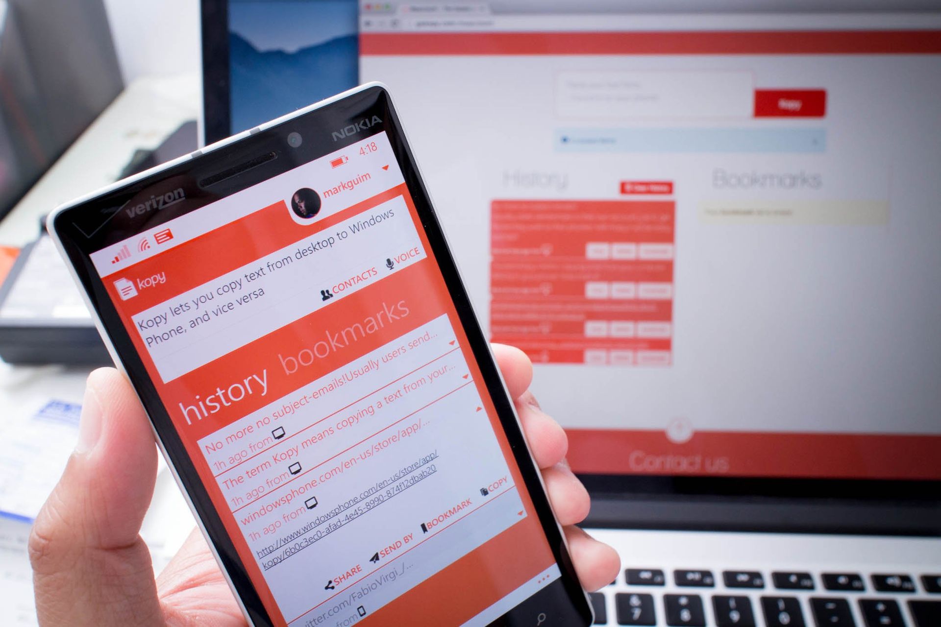 Kopy is a universal Windows app for exchanging info on your PC, Phone ...