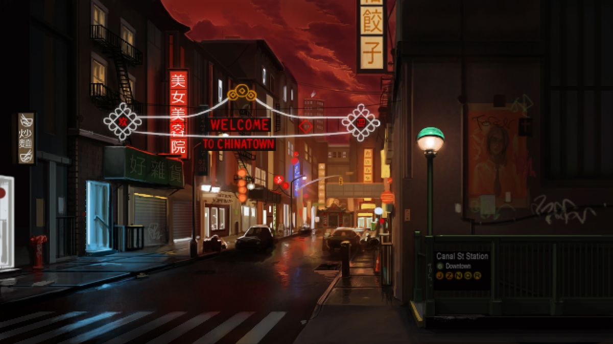 The classic-style adventure game background art of Unavowed | PC Gamer