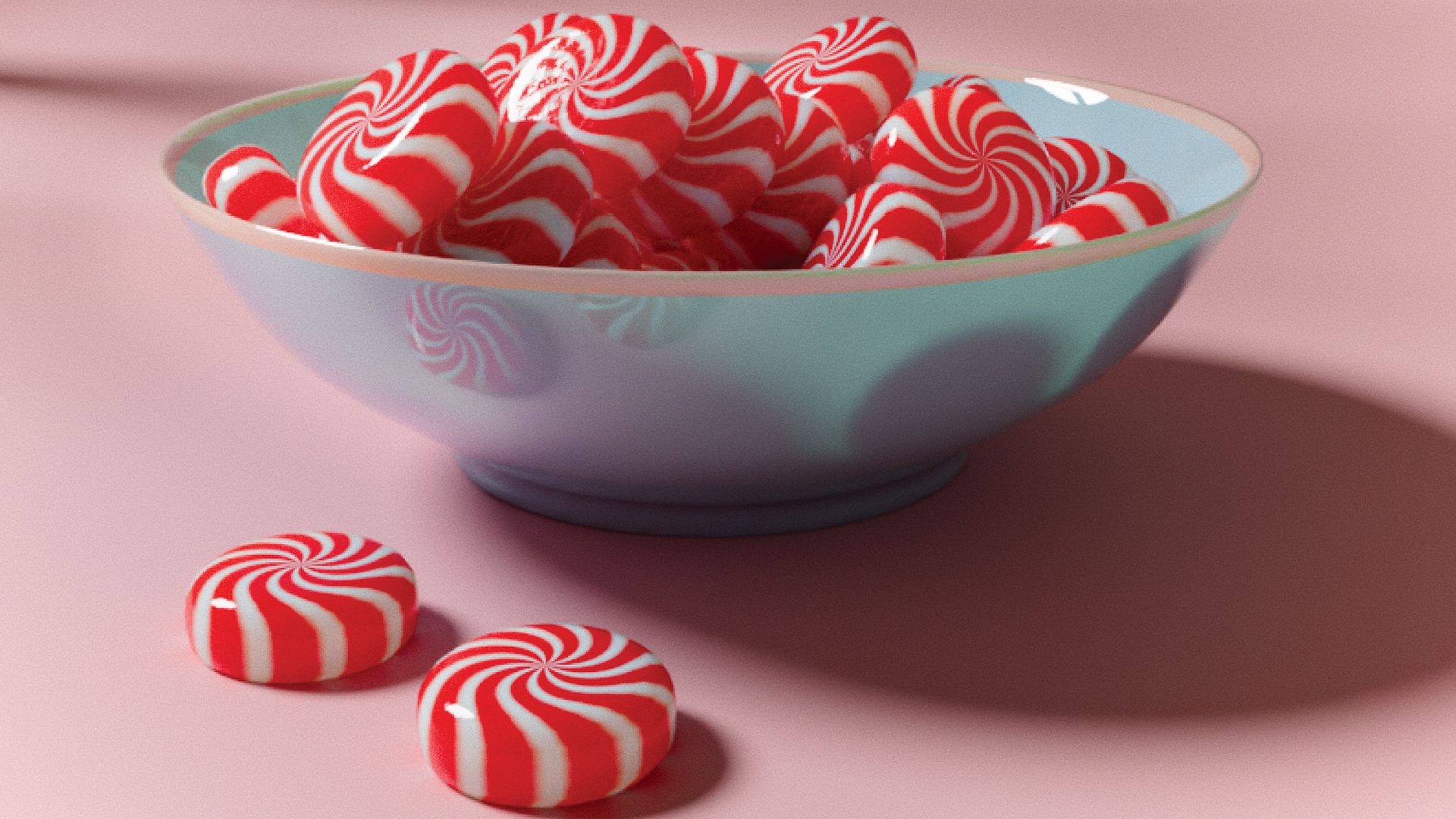How to create a realistic peppermint candy material in Blender ...