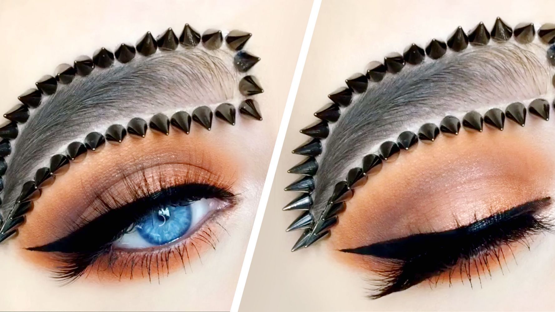 Spiky Studded Brows Trend - Instagram Eyebrow Trends | Marie Claire