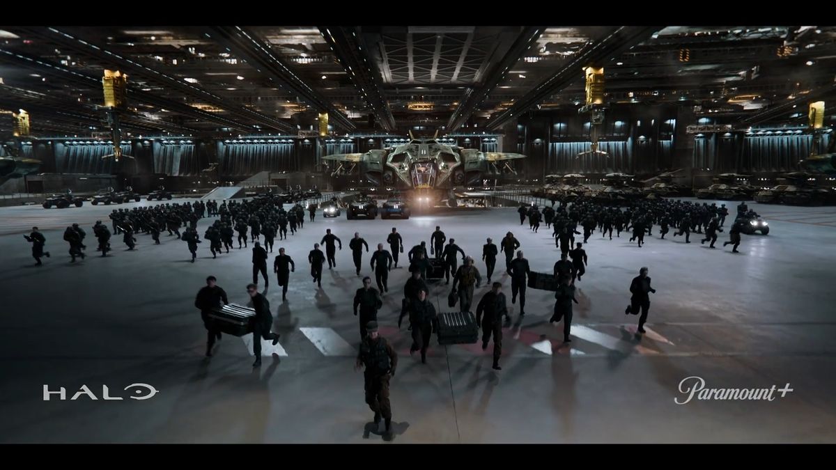 The Halo TV series trailer was short, but it has some nice sci-fi shots ...