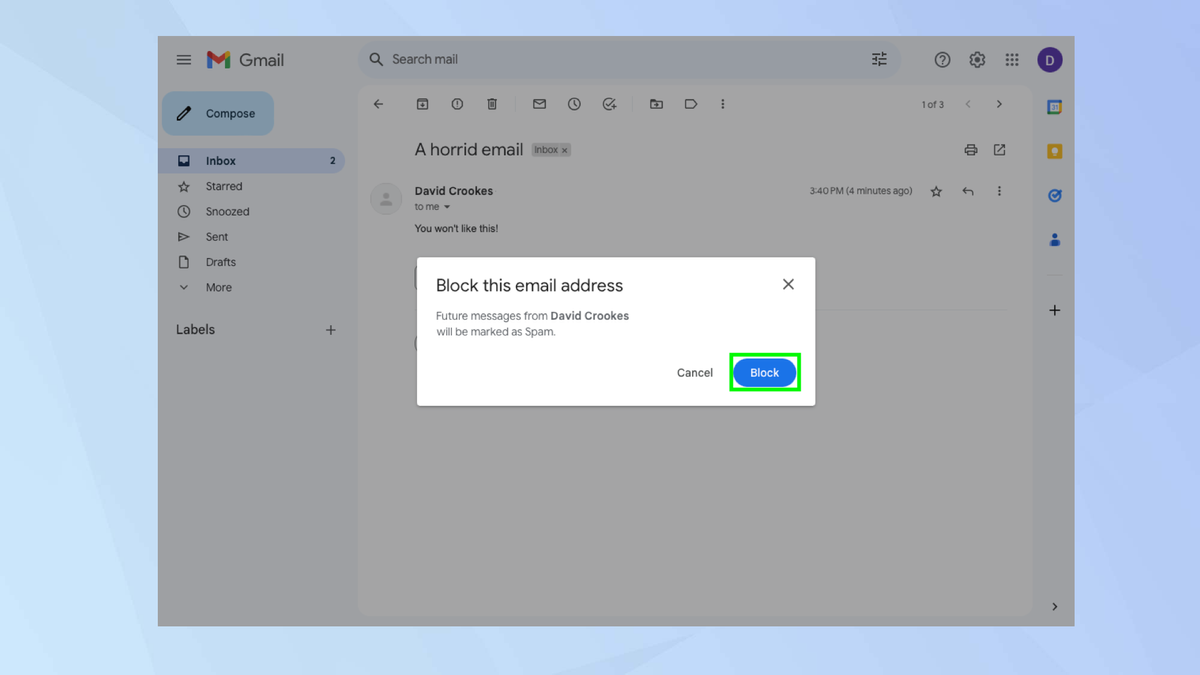How to block emails in Gmail | Tom's Guide