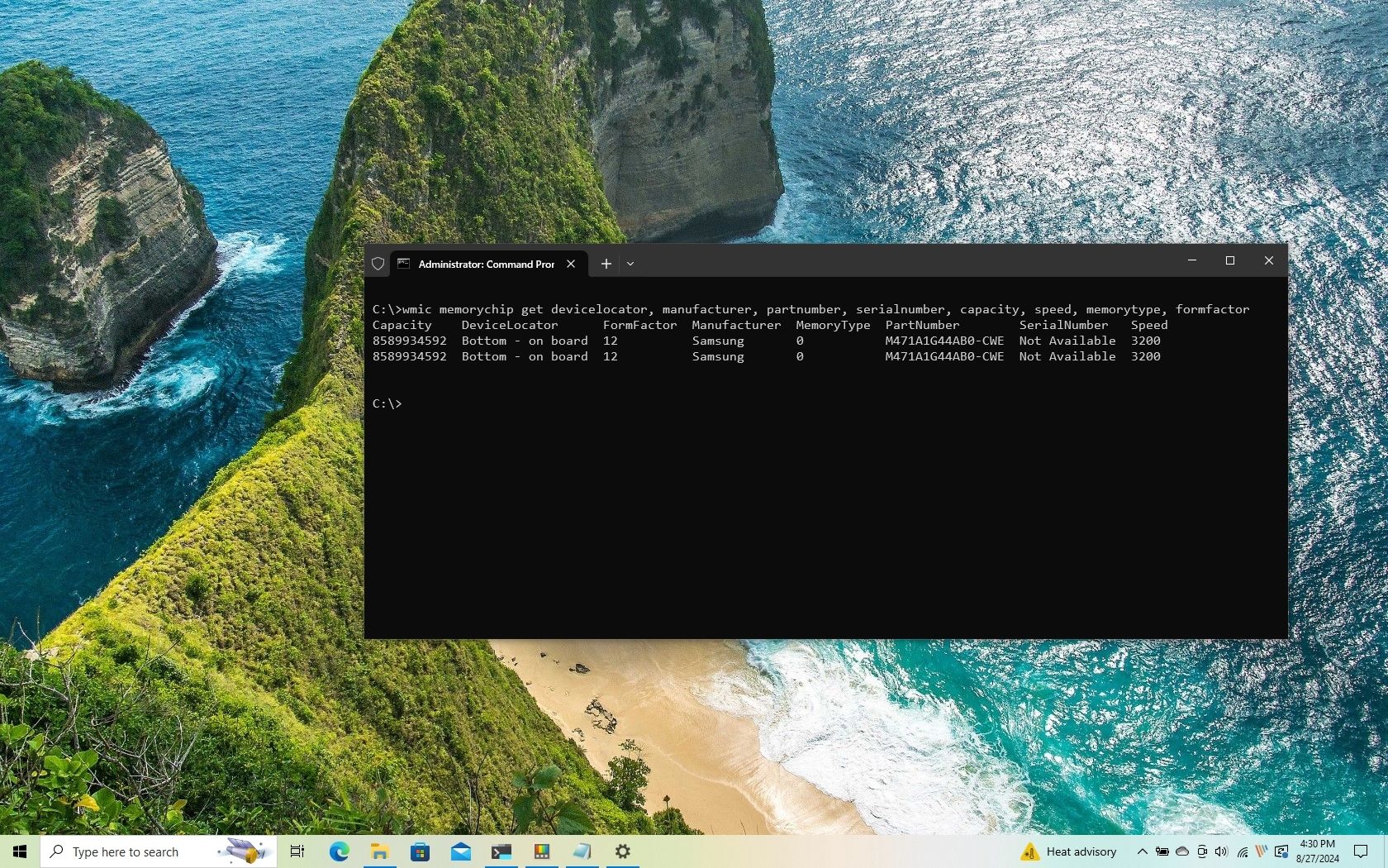 How to get full PC memory specs (speed, size, type, part number, form ...
