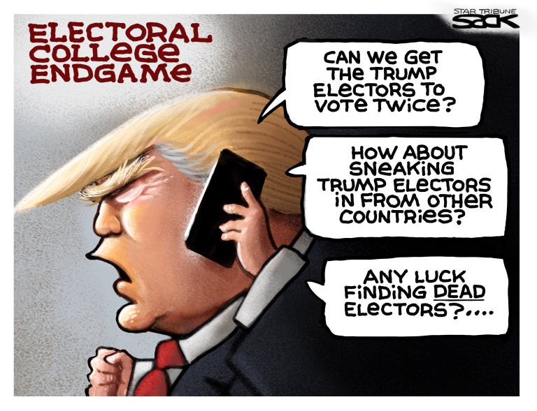 Political Cartoon U.S. Trump electoral college | The Week