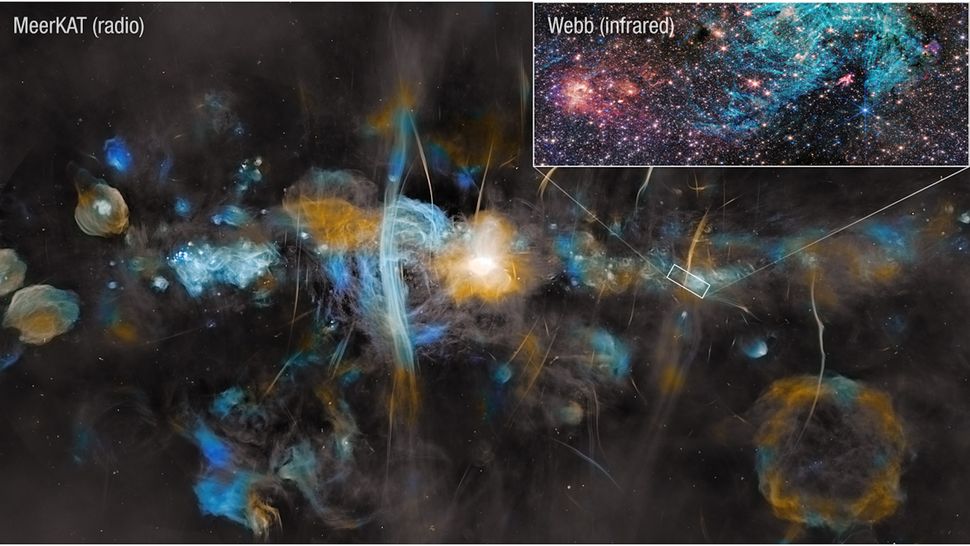 Space photo of the week: JWST and MeerKAT unite to expose the chaotic ...
