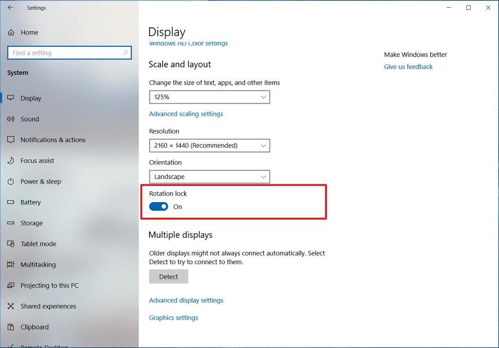 How to disable automatic screen rotation on Windows 10 | Windows Central