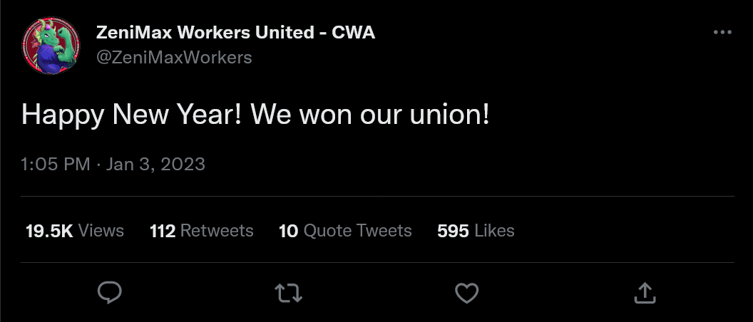 ZeniMax employees vote to form the biggest videogame union in the US ...