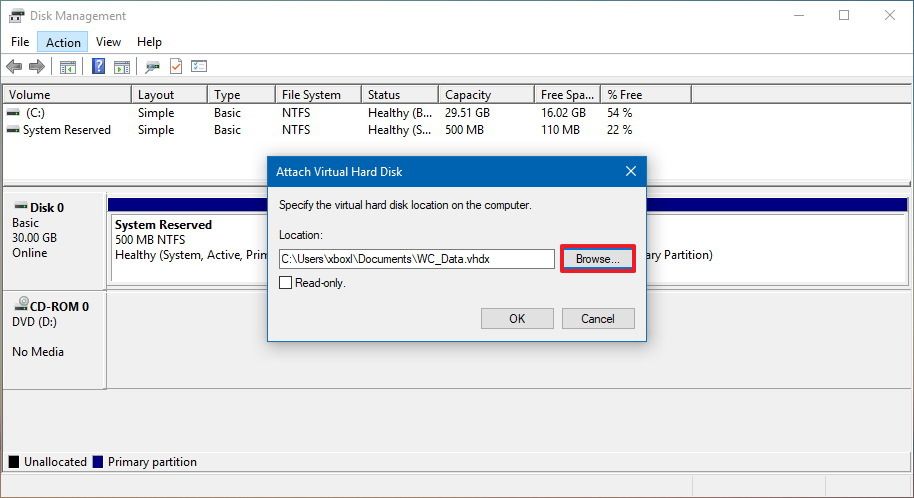 How To Create And Set Up A Virtual Hard Disk On Windows 10 Windows Central