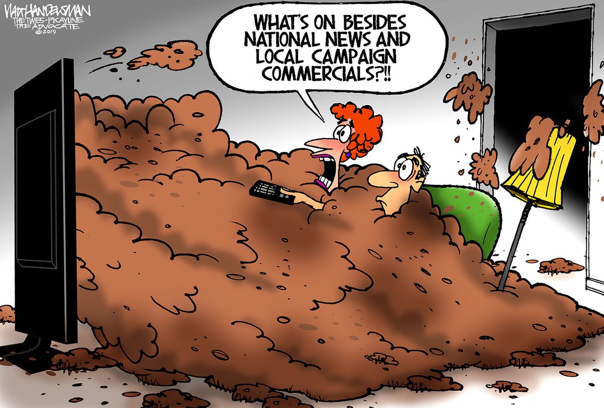 Political Cartoon U.S. Trump Election Ads Television Mudslinging | The Week