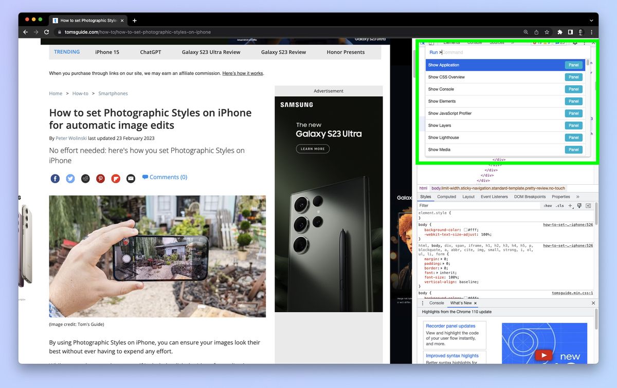 How to screenshot a full page in Chrome using Dev Tools | Tom's Guide