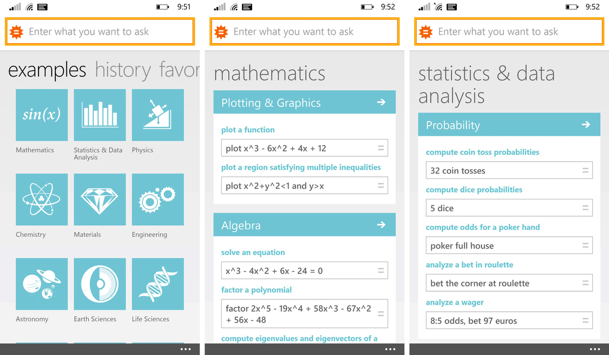 The WolframAlpha app for Windows and Windows Phone 8.1 can be a student ...