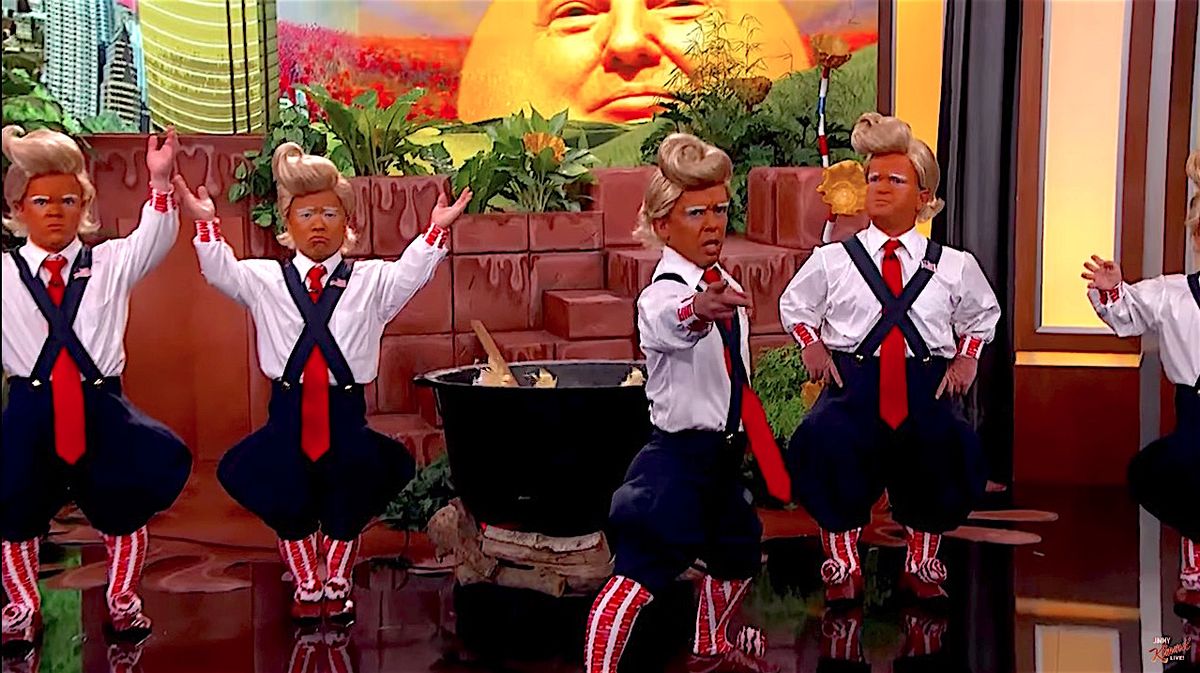 Jimmy Kimmel's Troompa Loompa troupe shames Donald Trump's name-calling ...