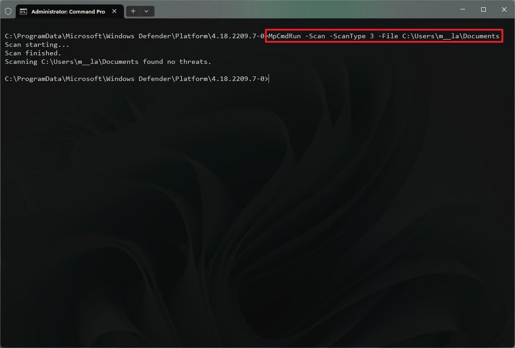 How to manage Microsoft Defender Antivirus from Command Prompt on ...