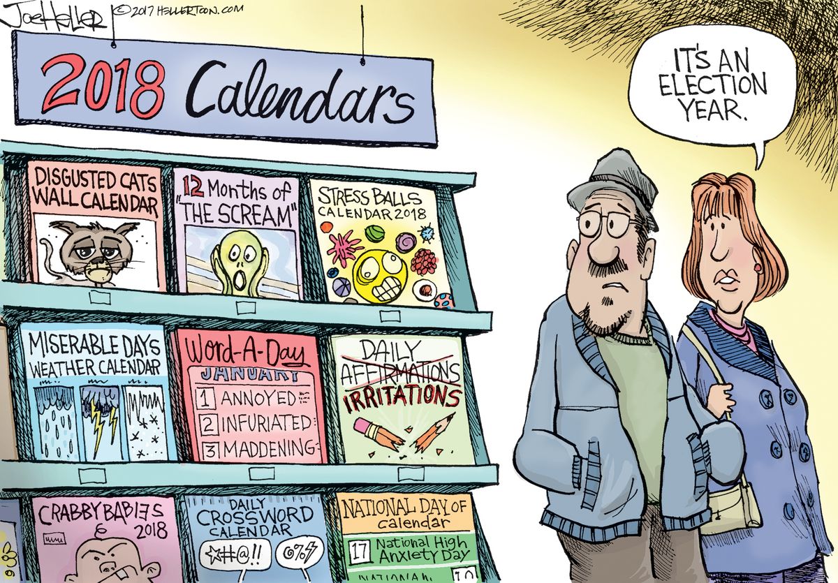 Political cartoon U.S. New Year 2018 election | The Week