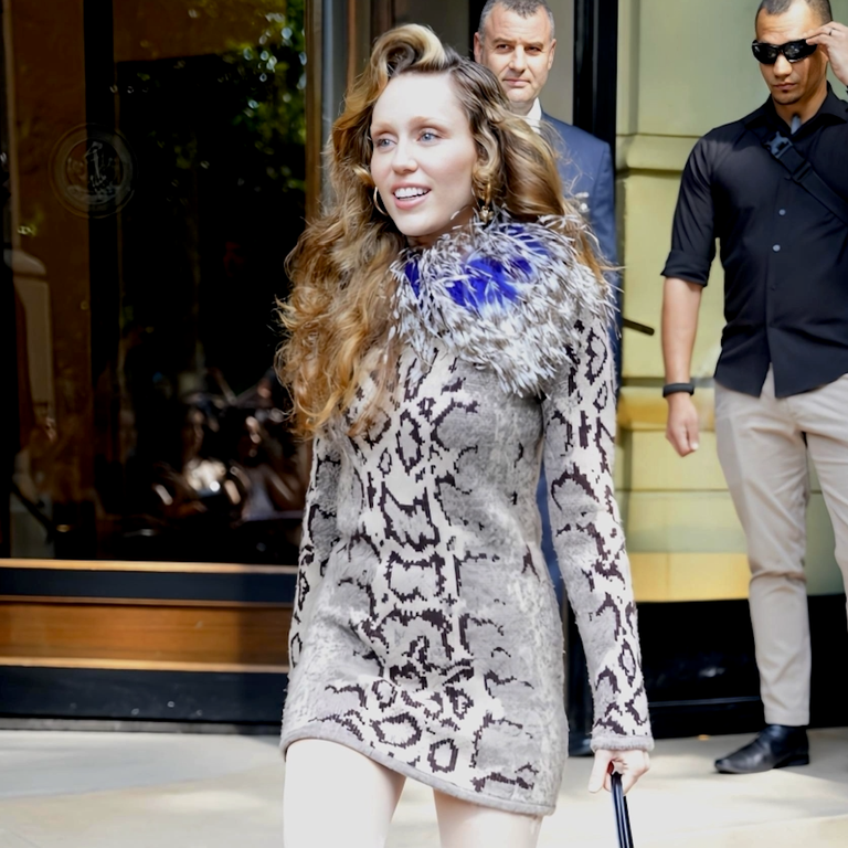 Miley Cyrus Plucked Her Naked Net Dress From the Schiaparelli Runway ...