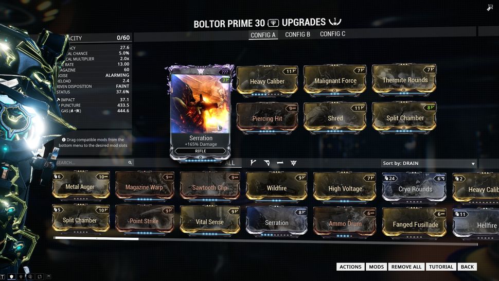 Warframe Mods: Applying and Combining Mods - Warframe Mods Guide - Page ...