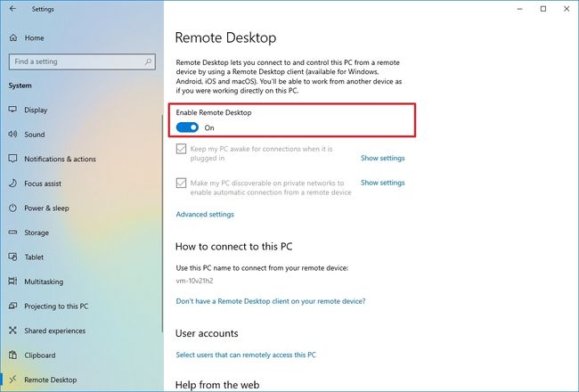 How to use Remote Desktop app to connect to a PC on Windows 10 ...
