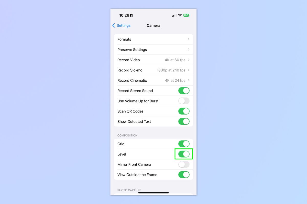 How to enable the iPhone camera level with iOS 17 | Tom's Guide