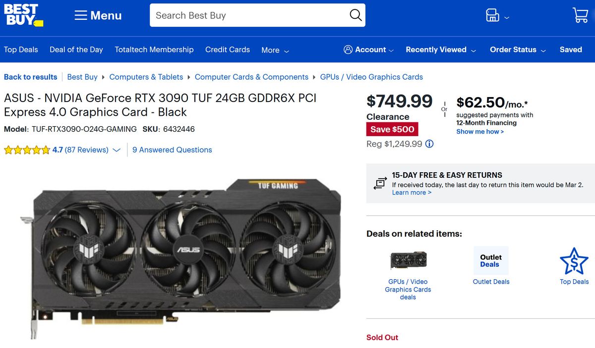 Best Buy Heavily Discounts Nvidia RTX 30 Graphics Card Stocks | Tom's ...
