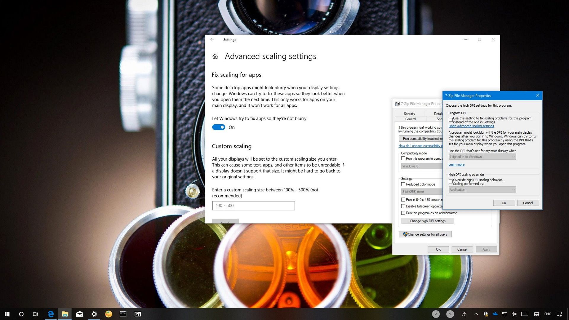 How to change DPI settings for 'classic' apps on Windows 10 April 2018 ...