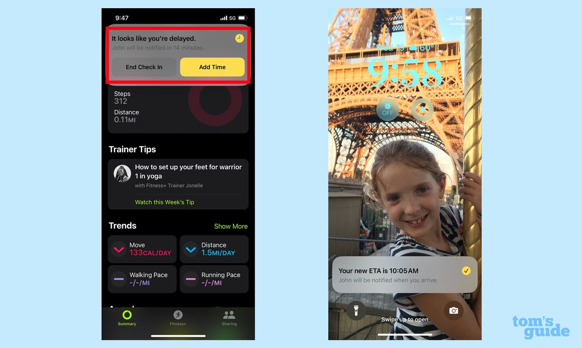 How to use the Check In feature in iOS 17 | Tom's Guide