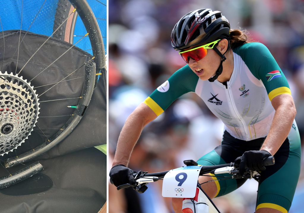'It just exploded' - Rider suffers freak wheel break during Olympic ...