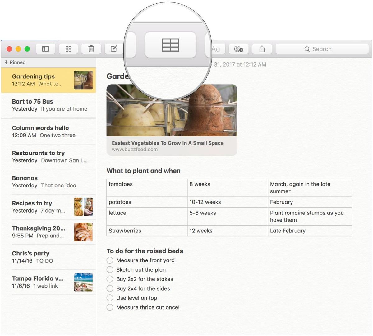 How to use tables in Notes on Mac | iMore