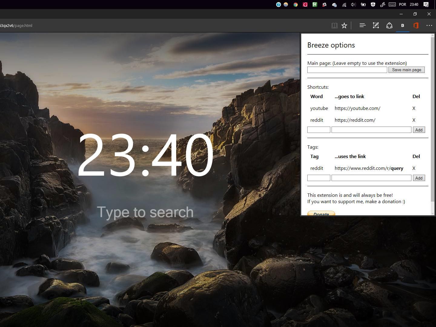 Breeze extension for Microsoft Edge lets users choose their new tab ...