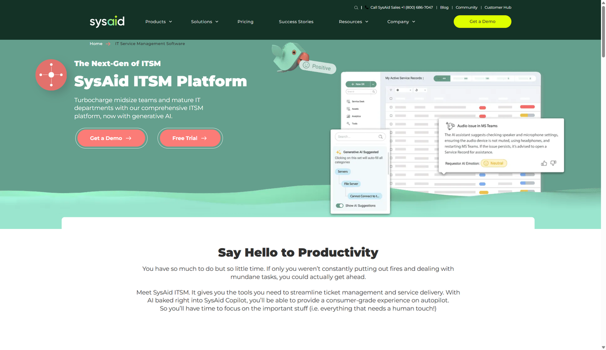 I tested SysAid and found it offers traditional ITSM features with new ...
