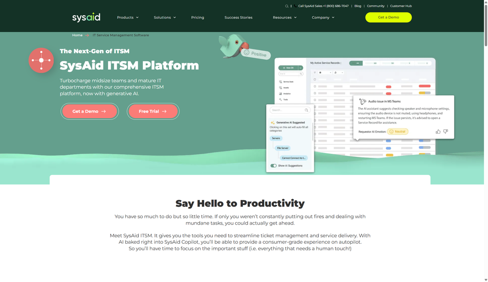 I tested SysAid and found it offers traditional ITSM features with new ...
